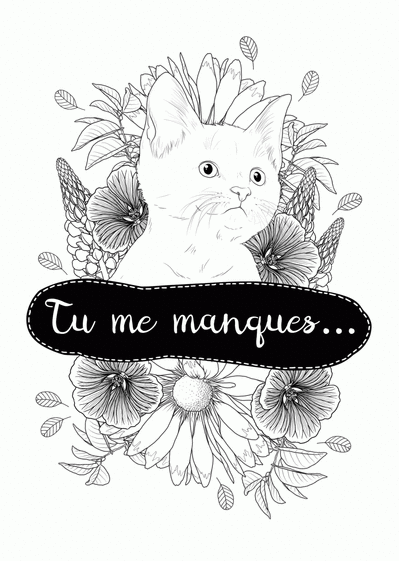 Carte Coloriage Tu Me Manques Envoyer Une Carte Coloriage Dès 099€ Merci Facteur
